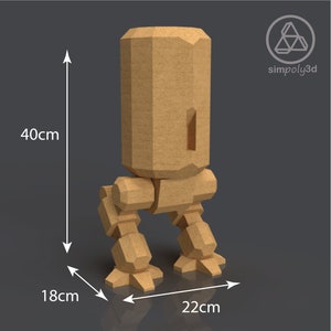 ROBOT_02 Paper Craft, Digital Template, Origami, Pdf, Svg, Dxf Download ...