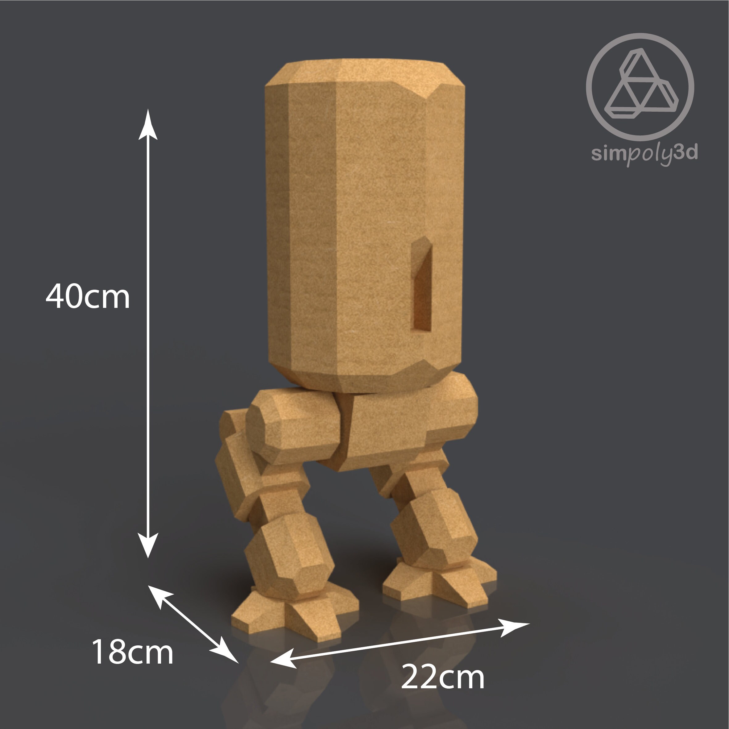 ROBOT_02 Paper Craft, Digital Template, Origami, Pdf, Svg, Dxf Download ...