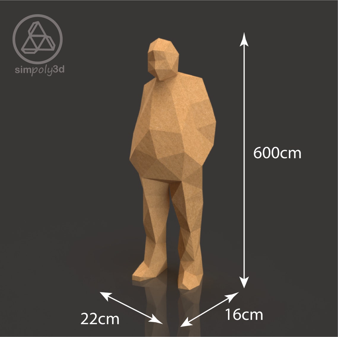 FIGURE_01, Paper Craft, Digital Template, Origami, Pdf, Svg, Dxf ...
