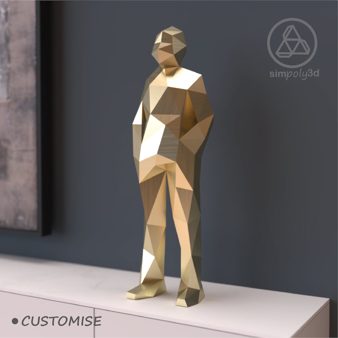 FIGURE_04 Paper Craft Digital Template Origami Pdf Svg - Etsy