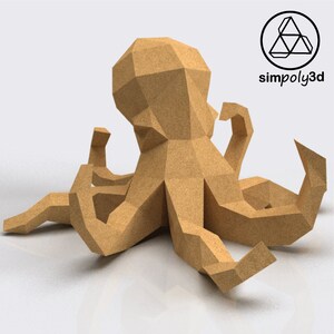 OCTO_01, Paper Craft, Digital Template, Origami, Pdf, Svg, Dxf Download ...