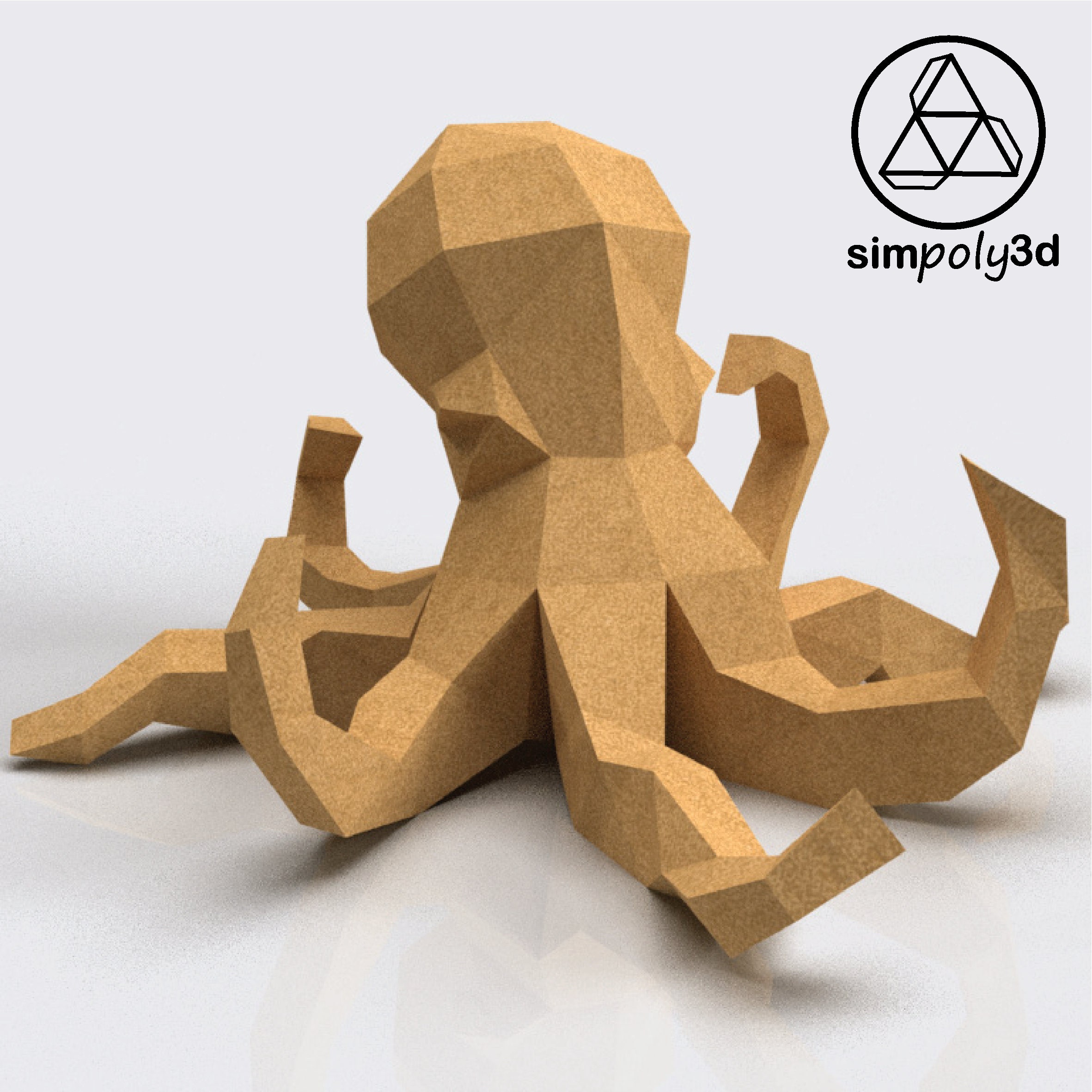 OCTO_01, Paper Craft, Digital Template, Origami, Pdf, Svg, Dxf Download ...