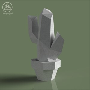 CACTUS_02, Paper Craft, Digital Template, Origami, Pdf, Svg, Dxf ...
