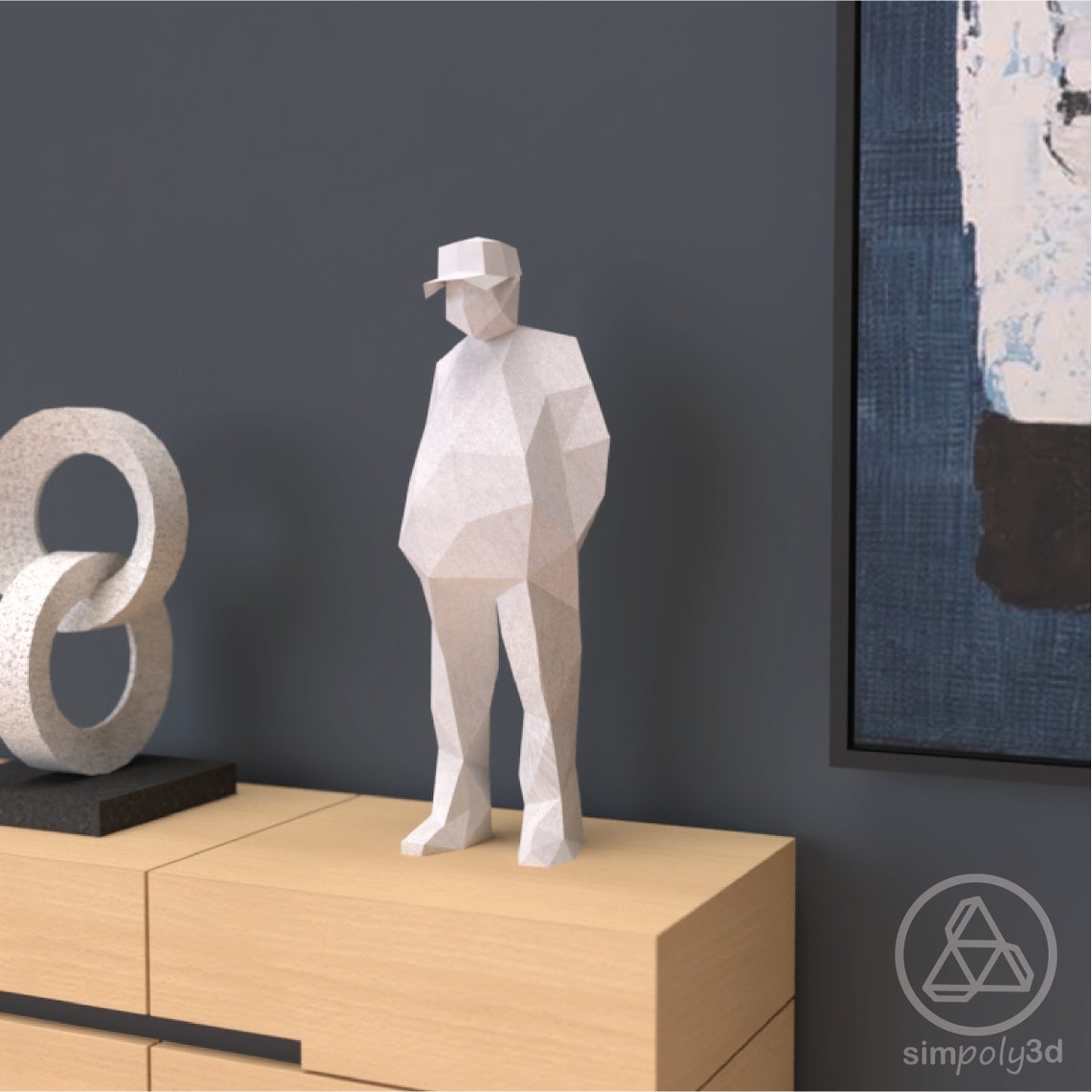 FIGURE_01, Paper Craft, Digital Template, Origami, Pdf, Svg, Dxf ...