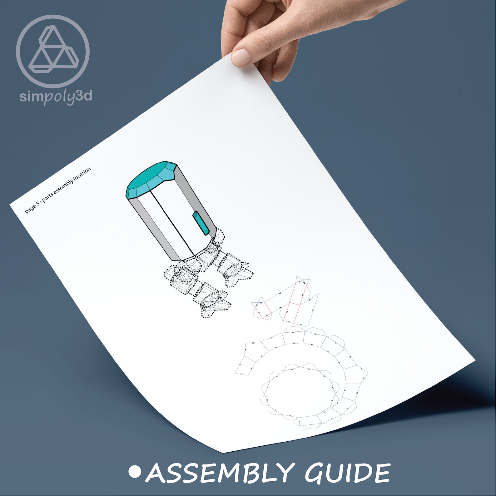 ROBOT_02 Paper Craft, Digital Template, Origami, Pdf, Svg, Dxf Download ...