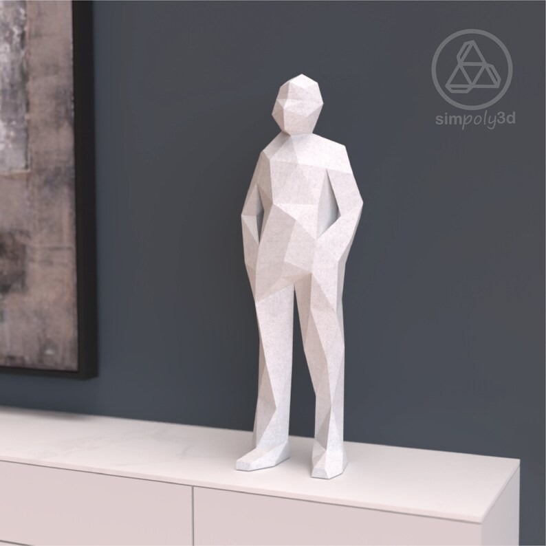 FIGURE_04, Paper Craft, Digital Template, Origami, Pdf, Svg, Dxf ...