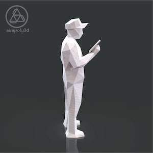 FIGURE_02, Paper Craft, Digital Template, Origami, Pdf, Svg, Dxf ...