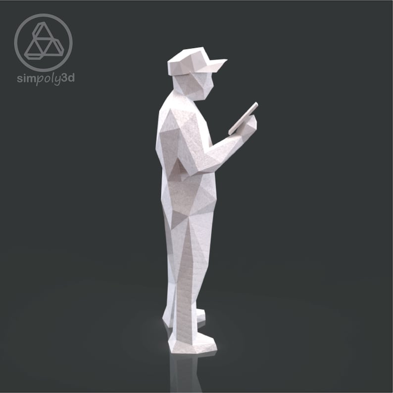 FIGURE_02, Paper Craft, Digital Template, Origami, Pdf, Svg, Dxf ...