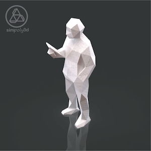 FIGURE_02, Paper Craft, Digital Template, Origami, Pdf, Svg, Dxf ...