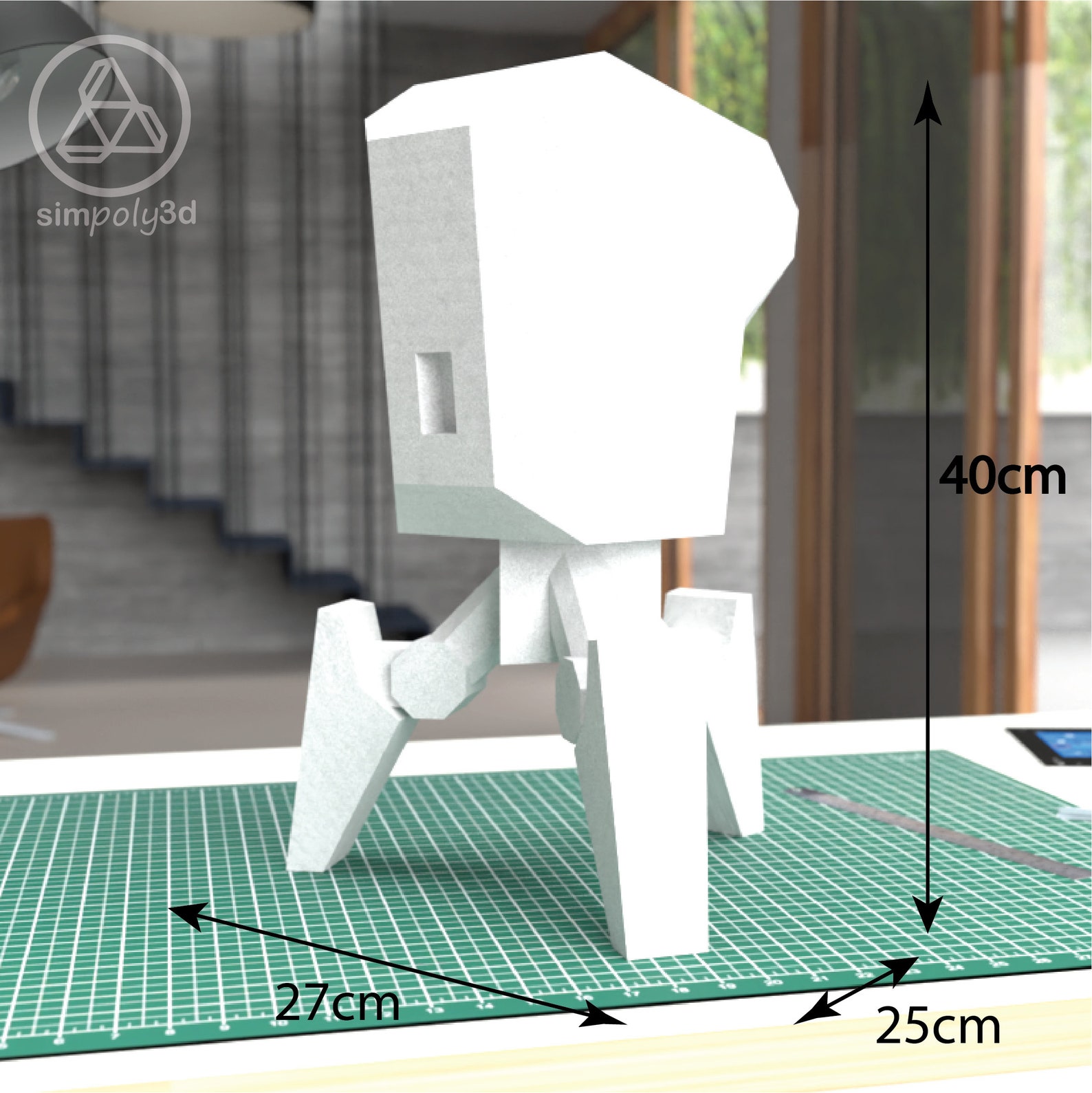 ROBOT_03, Paper Craft, Digital Template, Origami, Pdf, Svg, Dxf ...