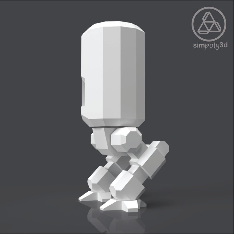 ROBOT_02 Paper Craft, Digital Template, Origami, Pdf, Svg, Dxf Download ...