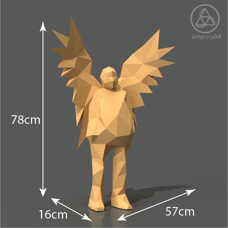 FIGURE_06, Paper Craft, Digital Template, Origami, Pdf, Svg, Dxf ...