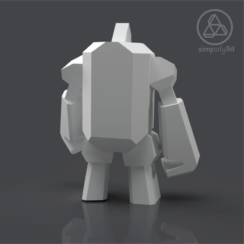 ROBOT_01, Paper Craft, Digital Template, Origami, Pdf, Svg, Dxf ...