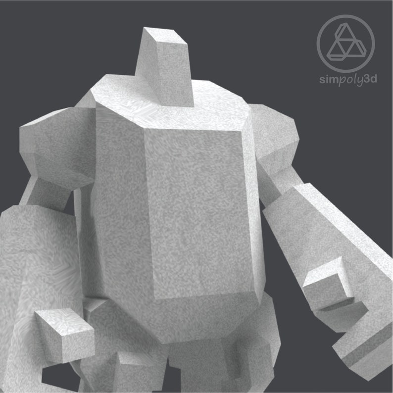 ROBOT_01, Paper Craft, Digital Template, Origami, Pdf, Svg, Dxf ...