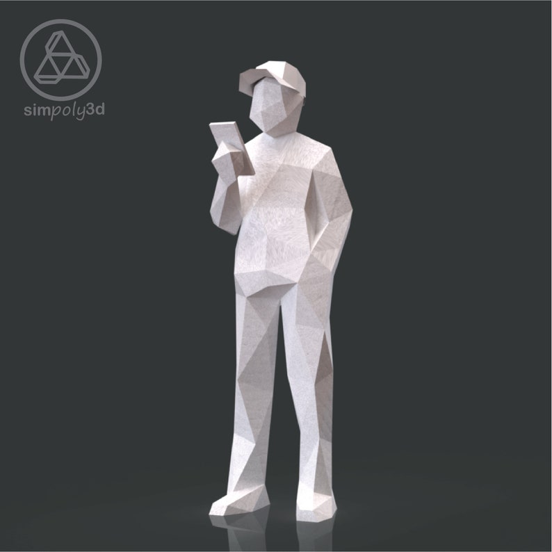 FIGURE_02, Paper Craft, Digital Template, Origami, Pdf, Svg, Dxf ...