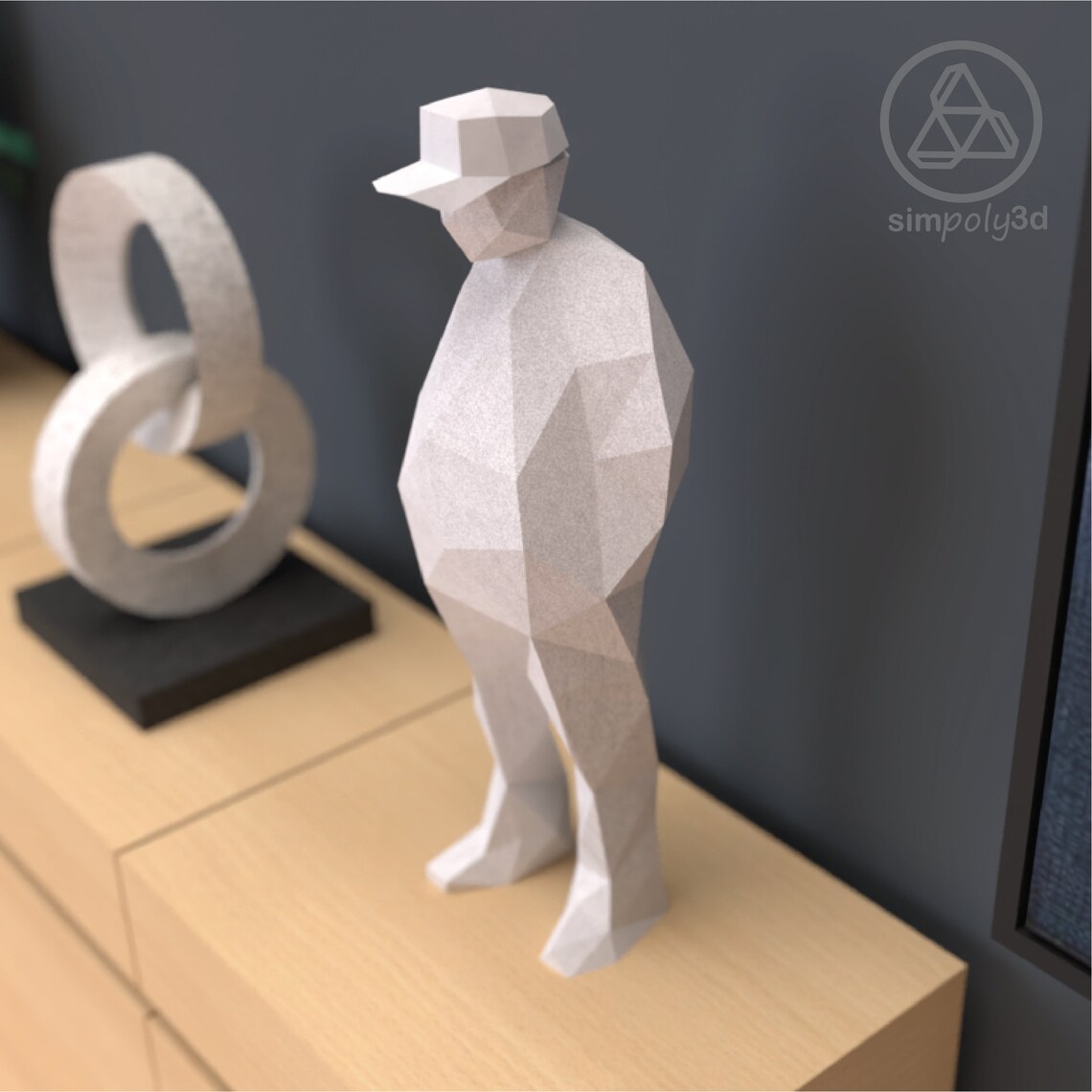 FIGURE_01, Paper Craft, Digital Template, Origami, Pdf, Svg, Dxf ...