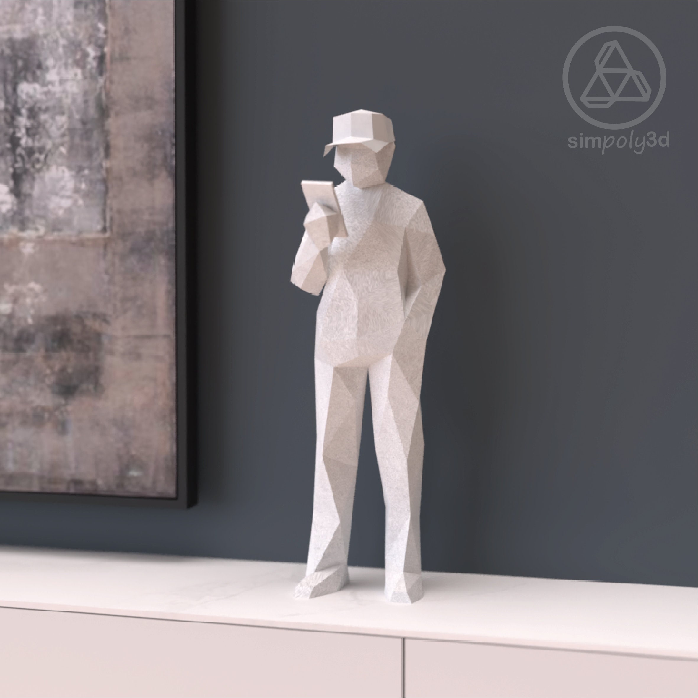 FIGURE_02, Paper Craft, Digital Template, Origami, Pdf, Svg, Dxf ...