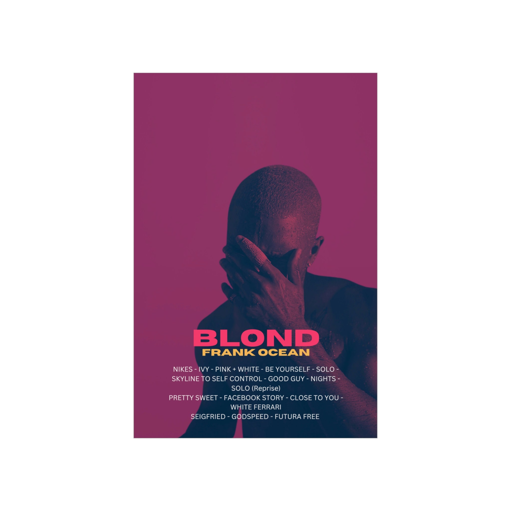 Frank Ocean Poster Music Posters Frank Ocean Blond Poster - Etsy