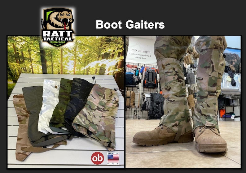 Tactical Boot Gaiters - Made by RATT Tactical USA - Etsy