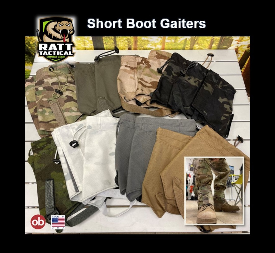 Tactical Short Boot Gaiters - Made by RATT Tactical USA - Etsy