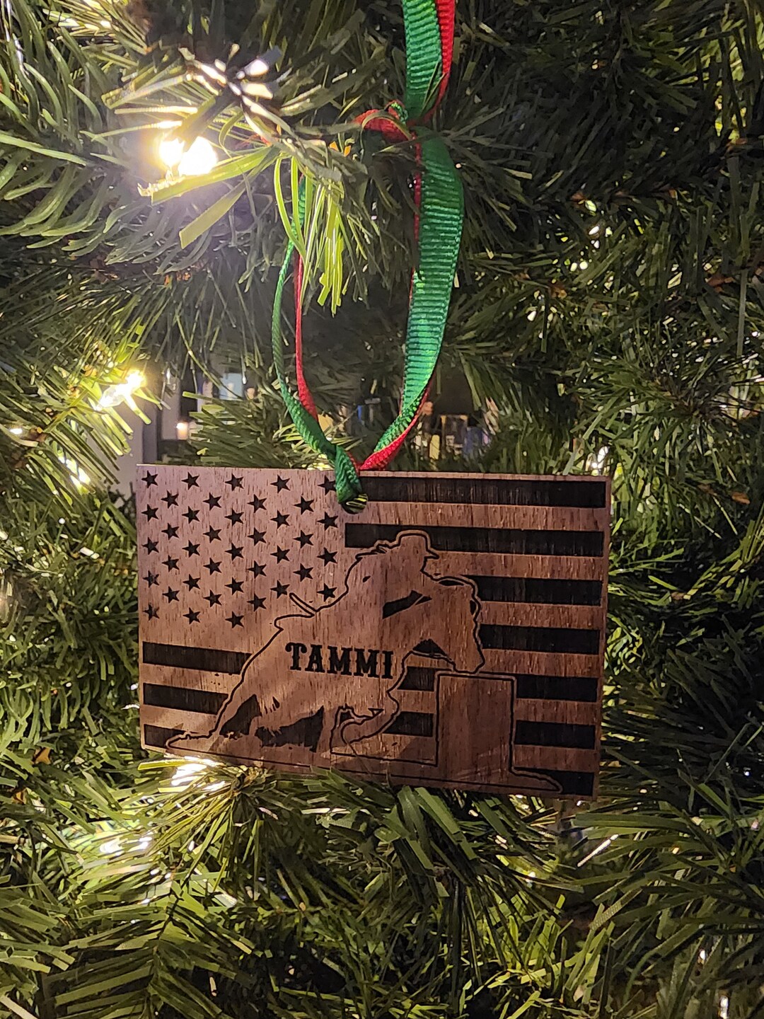 Walnut Barrel Racing Ornament - Etsy