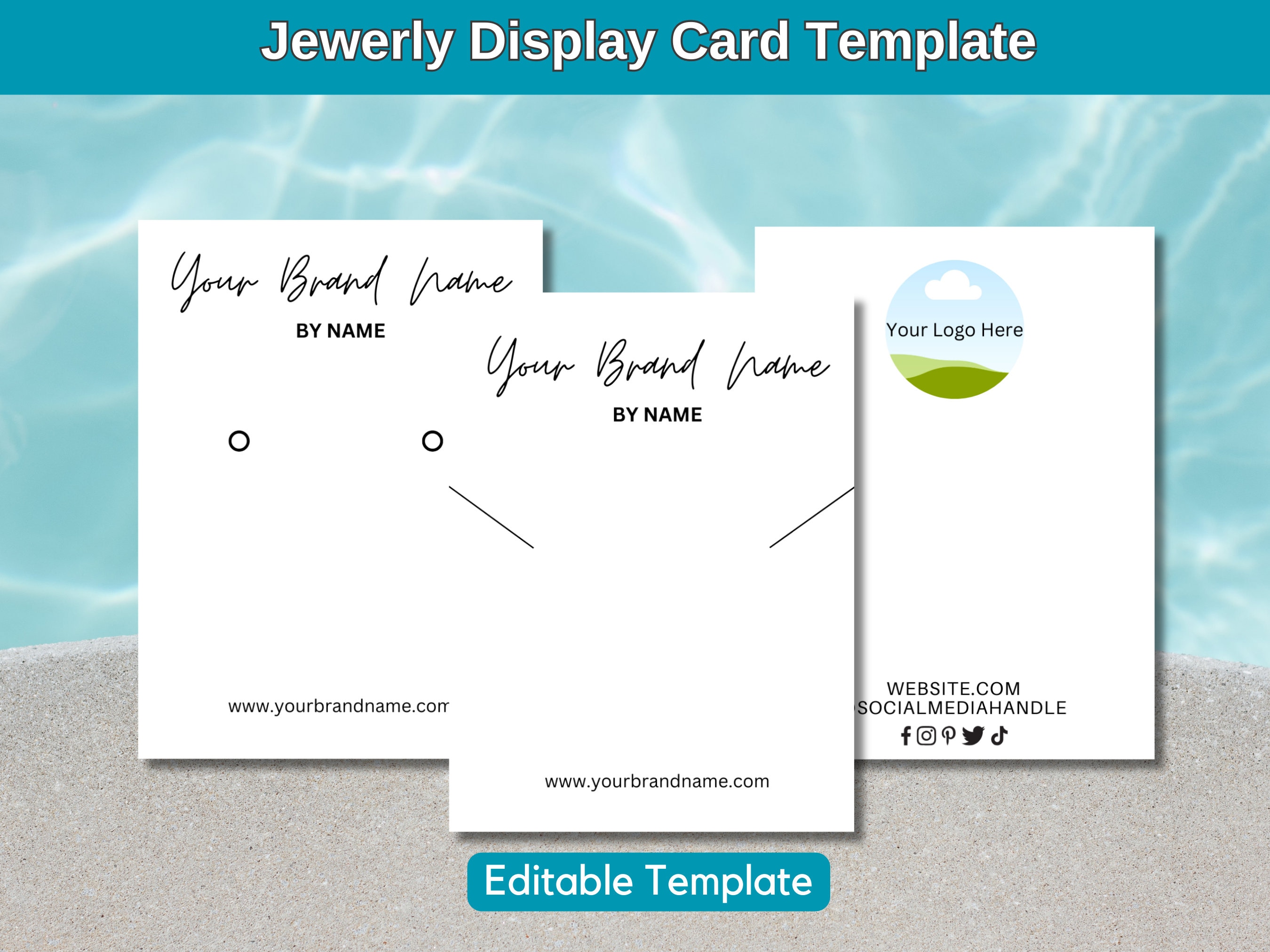 Editable Jewelry Display Card | Jewelry Business Template | Jewelry ...