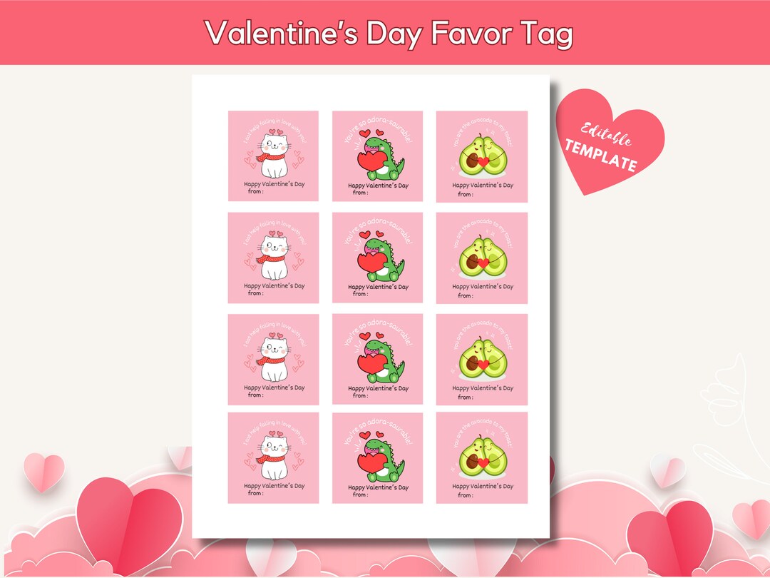 Cute Valentine 's Gift Tags | Printable Quote Valentine Tags | Party ...