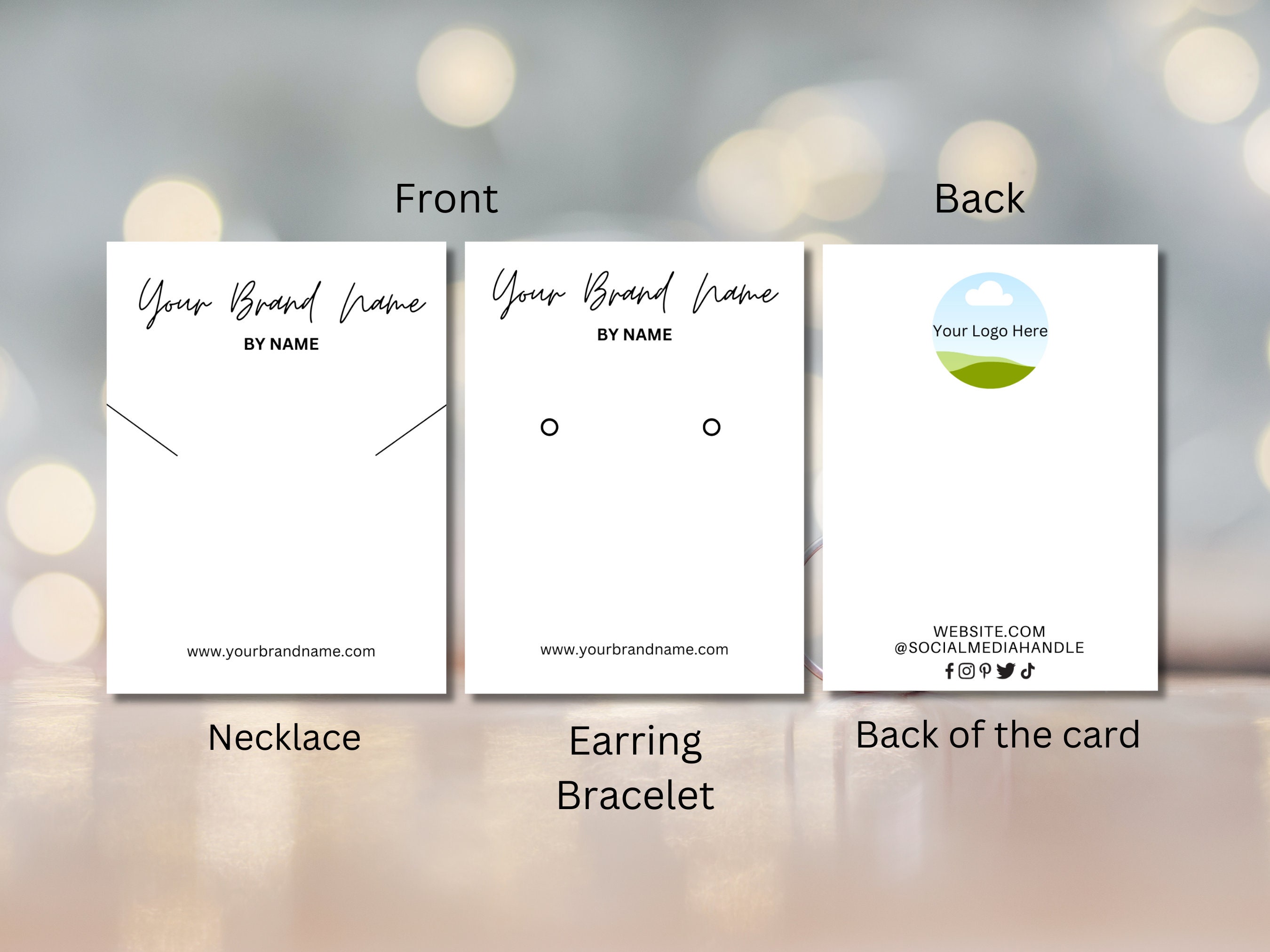 Editable Jewelry Display Card | Jewelry Business Template | Jewelry ...