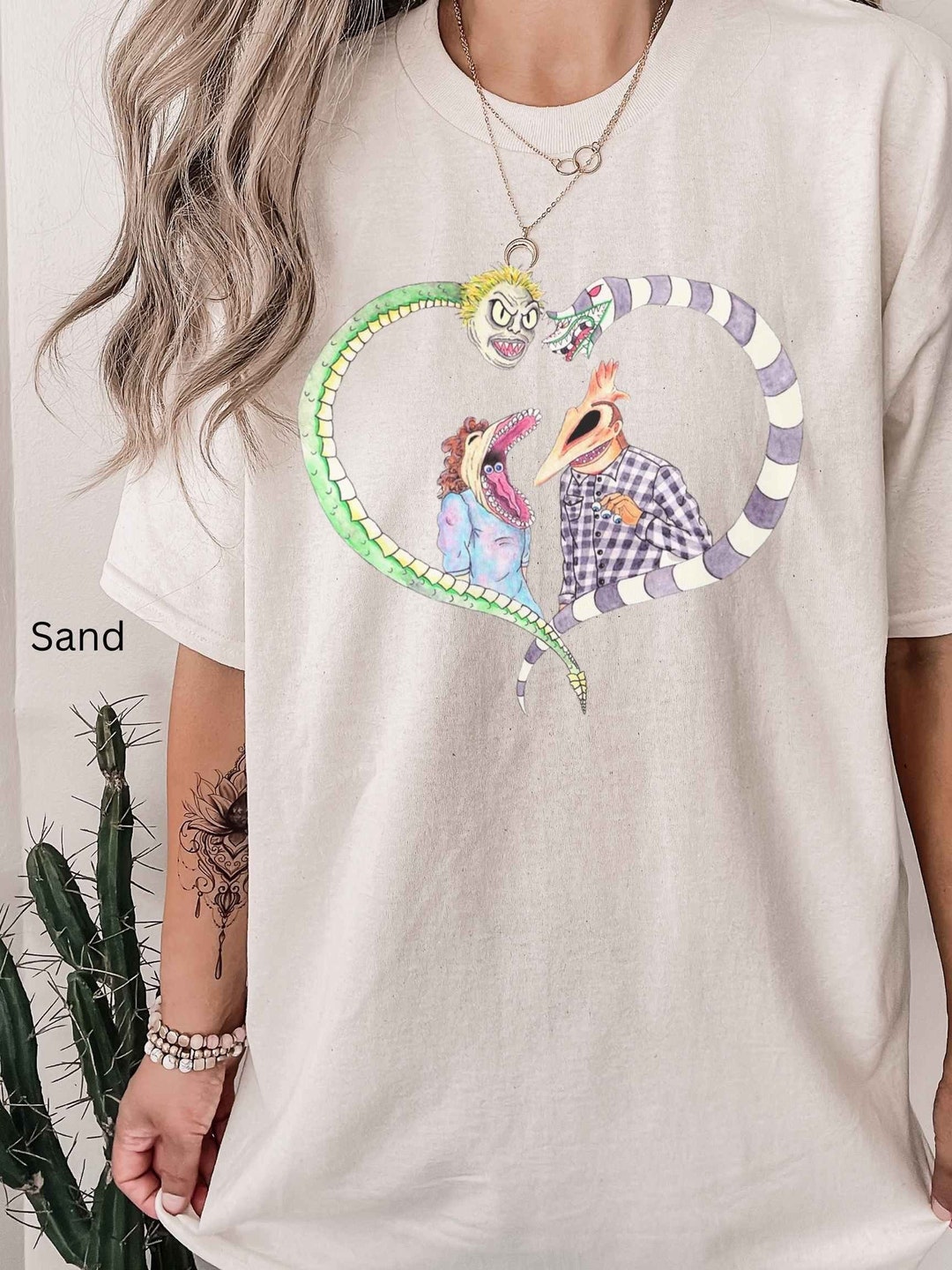 Beetlejuice Adam & Barbara Sand Snake Unisex Cotton Tee - Etsy