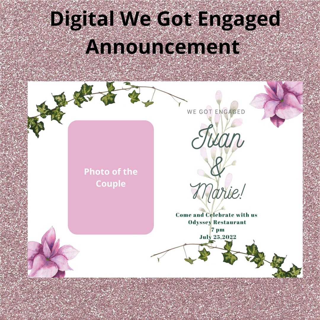 We Got Engaged Announcement Engagement Announcement Social Media, Email ...