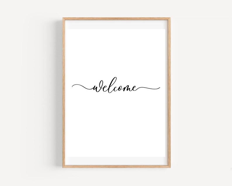 Simple Welcome Print | Welcome Print | Printable Wall Art | Digital ...
