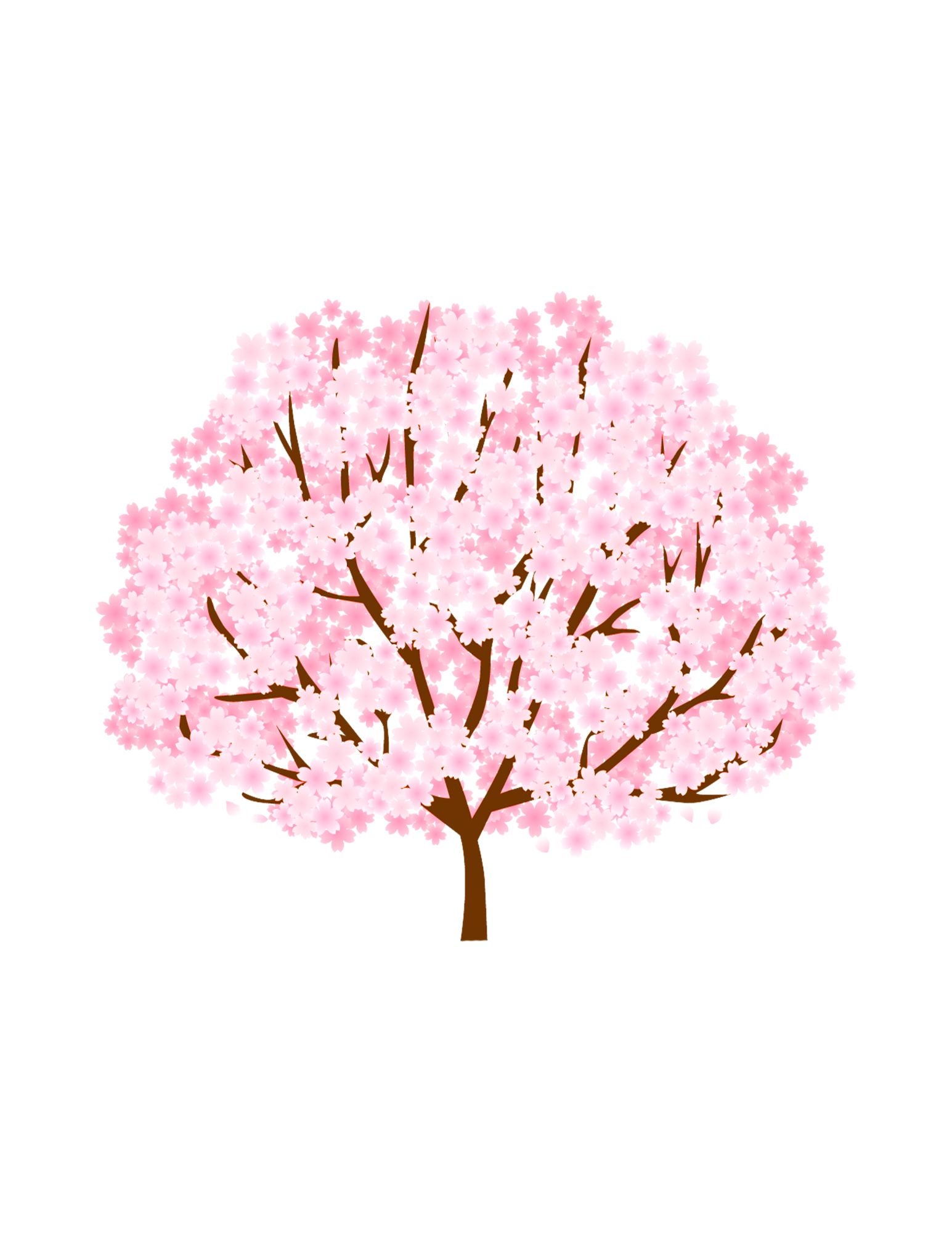 Cherry Blossom Tree Print | Printable Wall Art | Digital Download ...