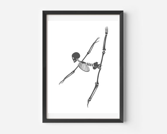 Skeleton in Splits Print Printable Wall Art Digital - Etsy