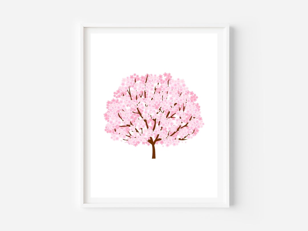 Cherry Blossom Tree Print | Printable Wall Art | Digital Download ...