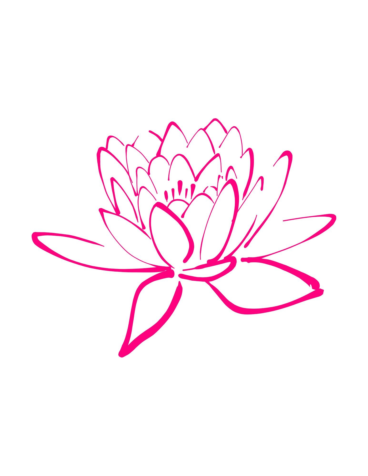 Pink Lotus Flower Print Printable Wall Art Digital Download Wall Decor ...
