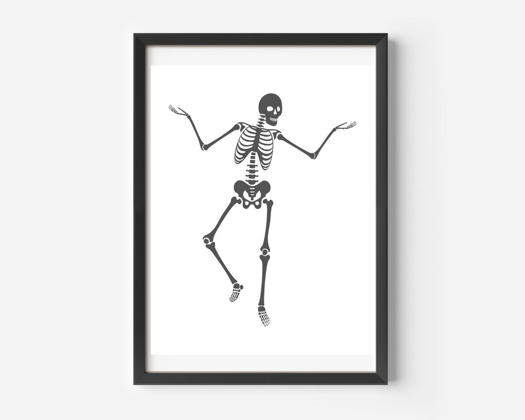 Skeleton Shrug Print | Printable Wall Art | Digital Download | Wall ...