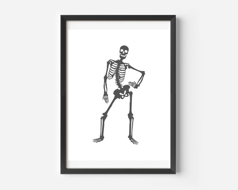 Skeleton Hands on Hip Print | Printable Wall Art | Digital Download ...