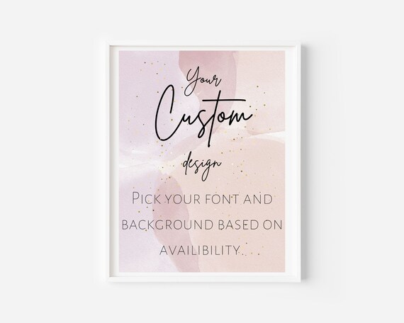Custom Print Wall Printable Custom Printable - Etsy