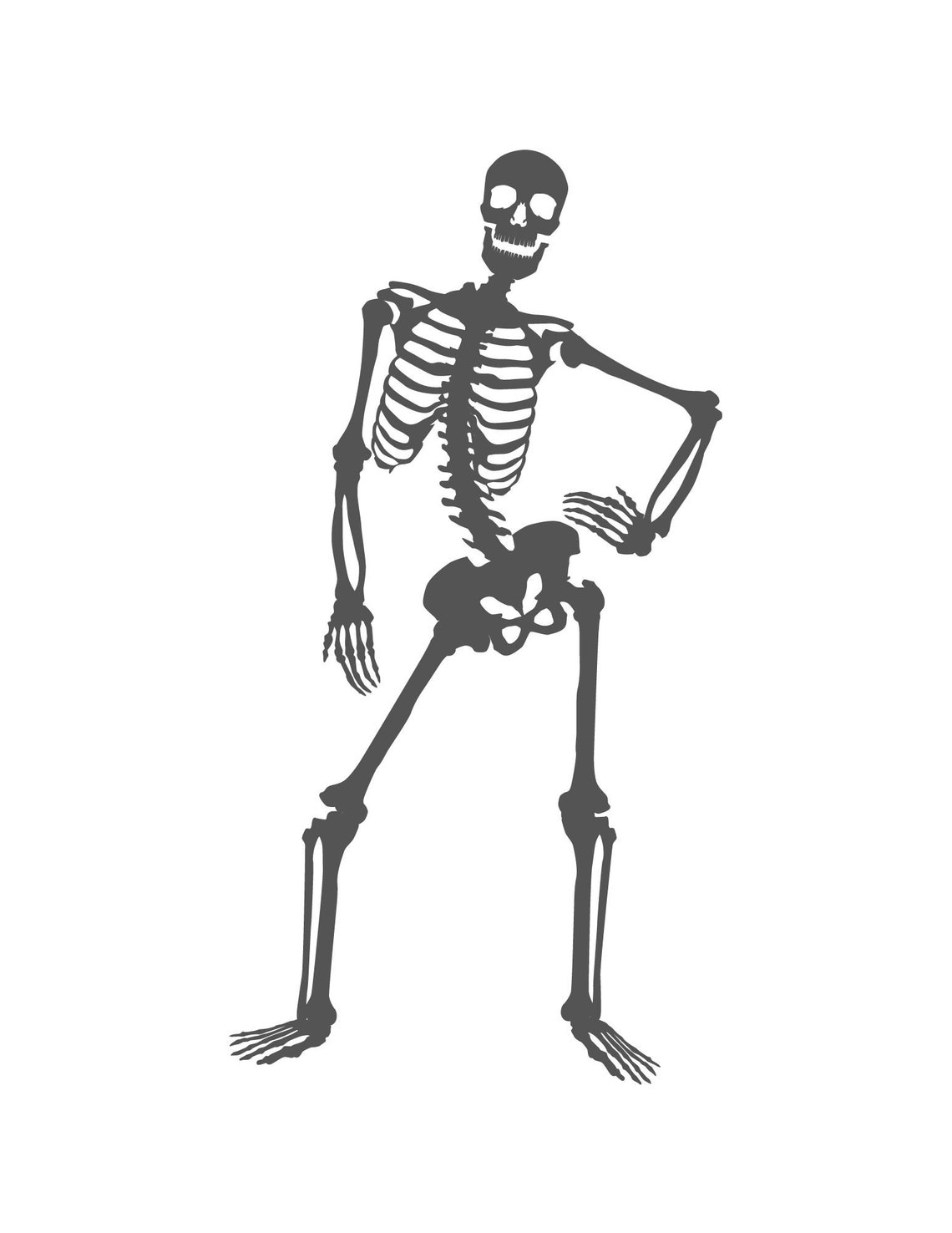 Skeleton Hands on Hip Print | Printable Wall Art | Digital Download ...
