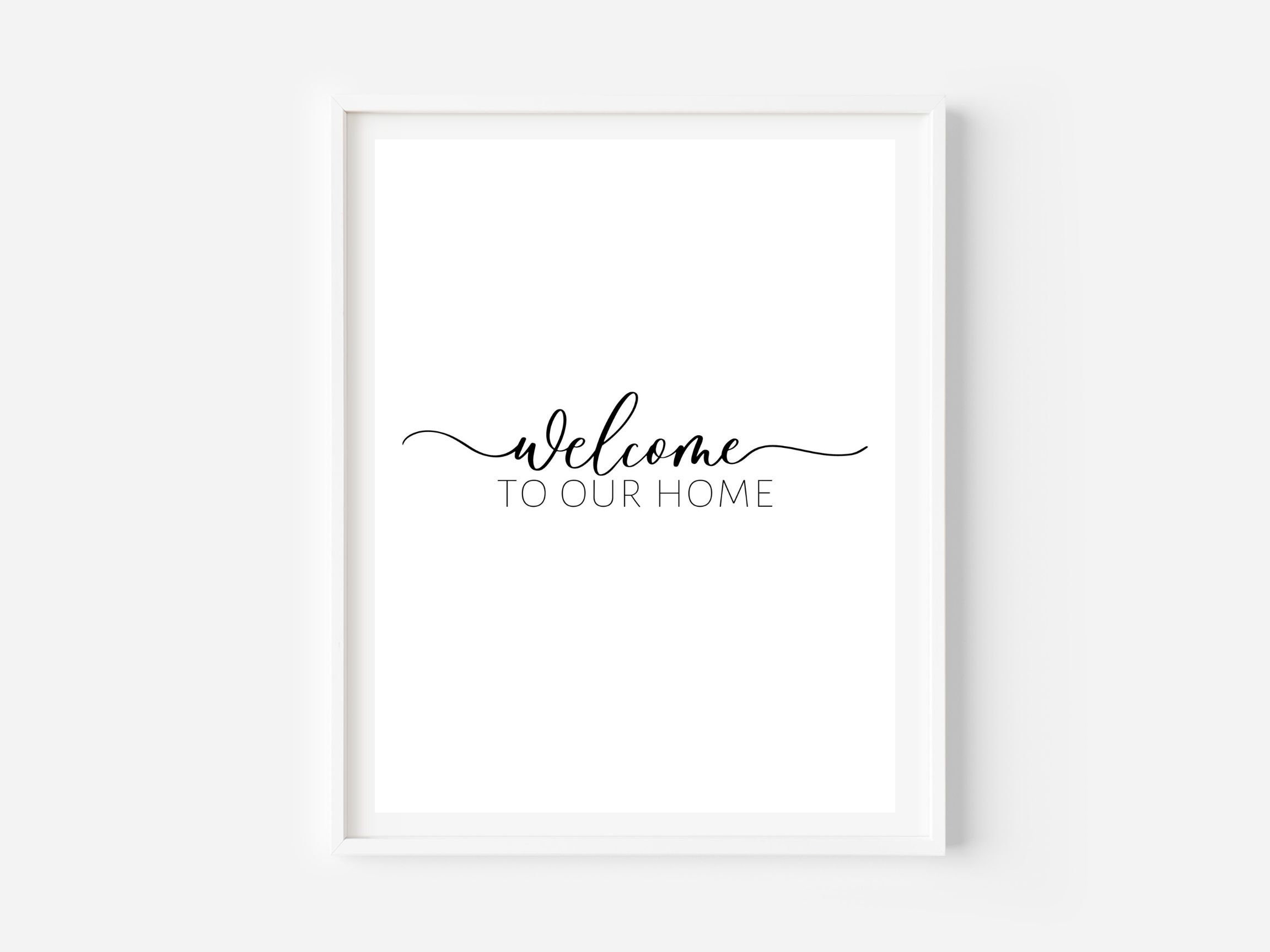 Welcome to Our Home Printable Welcome Print Printable Wall Art Digital ...