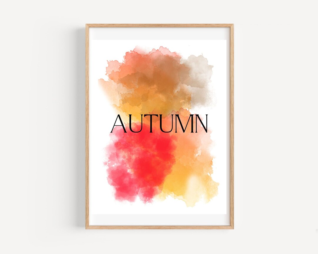 Autumn Watercolor Print | Printable Wall Art | Digital Download | Wall ...