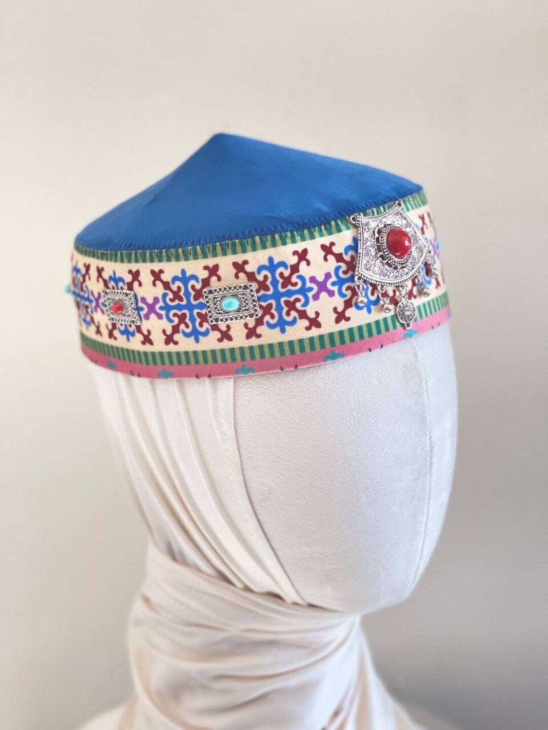 Taqiyah, Topu, Central Asian Traditional Headwear, Turkish, Kyrgyz ...