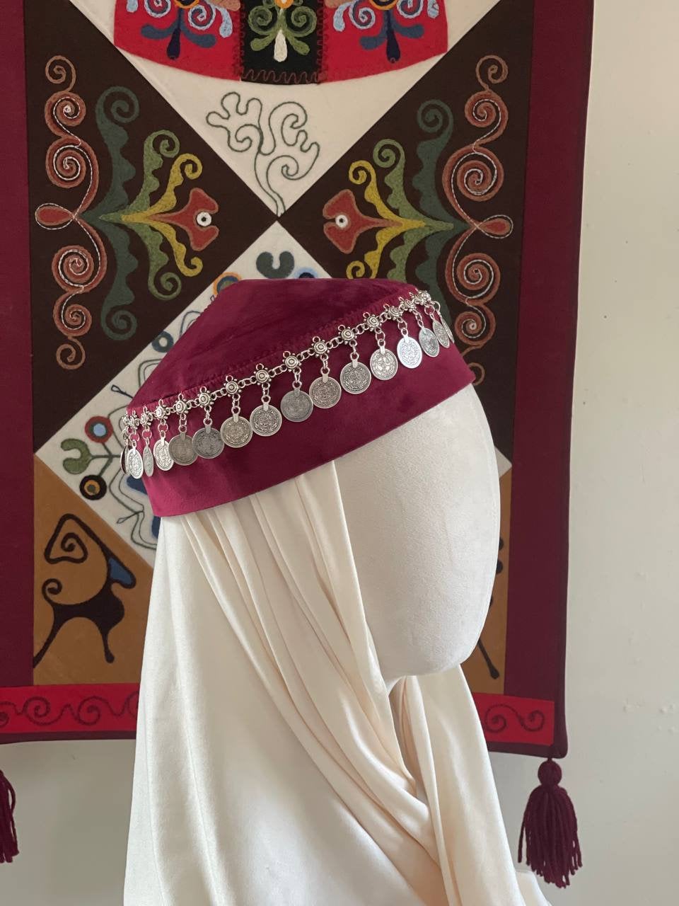 Taqiyah, Topu, Central Asian Traditional Headwear, Kyrgyz, Kazakh Cap ...