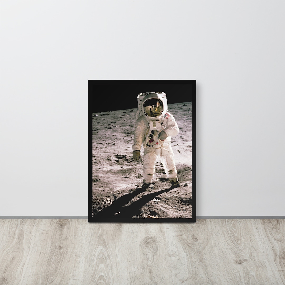 Vintage NASA Astronaut Moon Landing Poster Print - Professionally ...