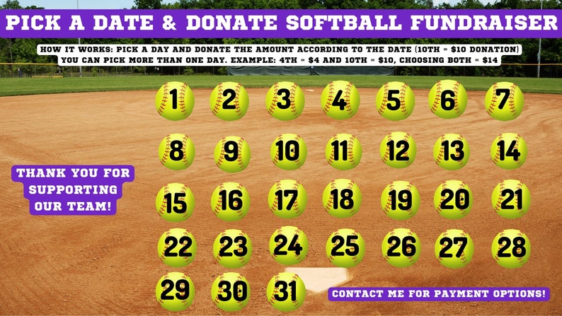 Softball Fundraiser Flyers and Donation Templates for All Events and ...