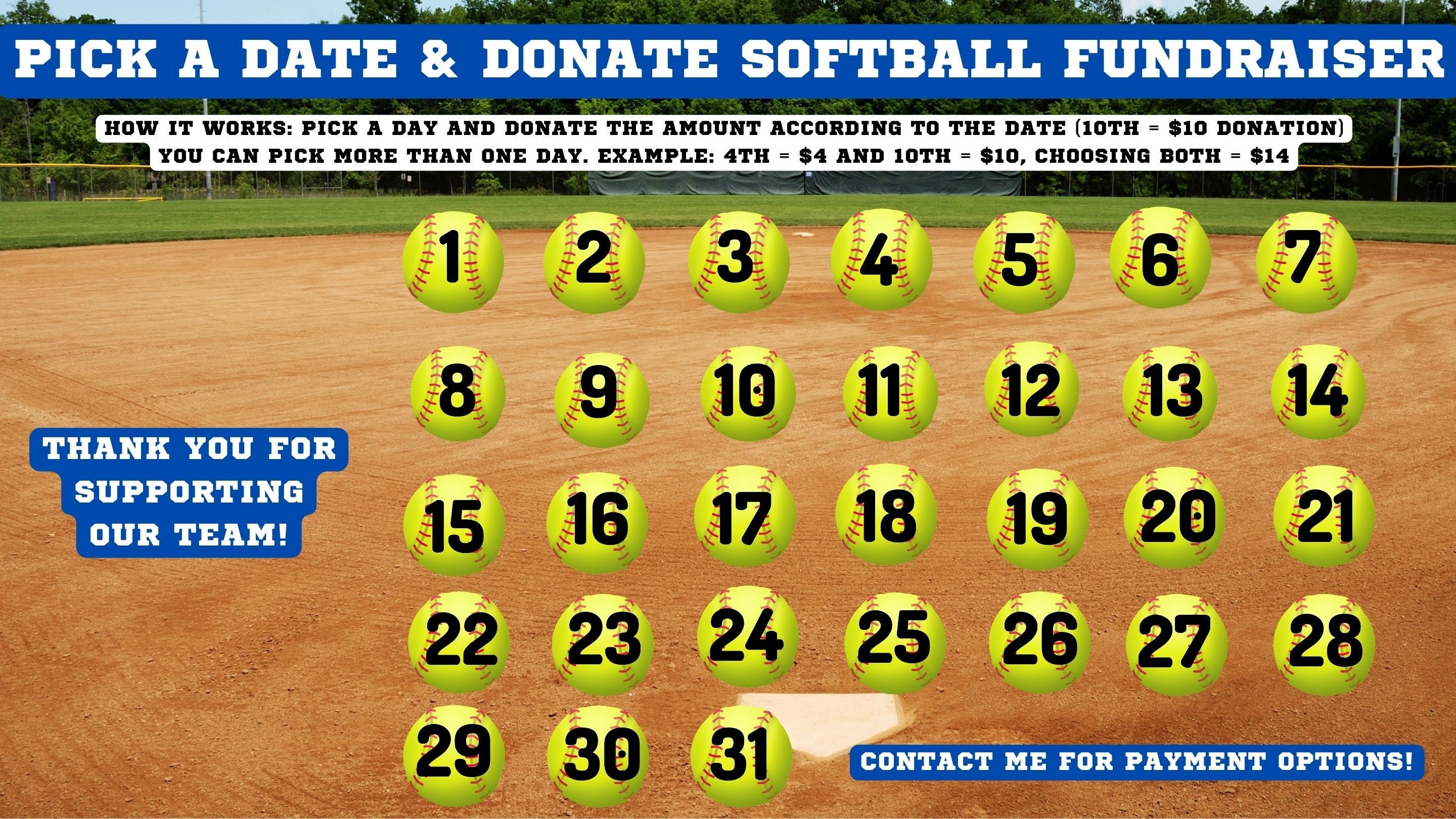 Softball Fundraiser Flyers and Donation Templates for All Events and ...