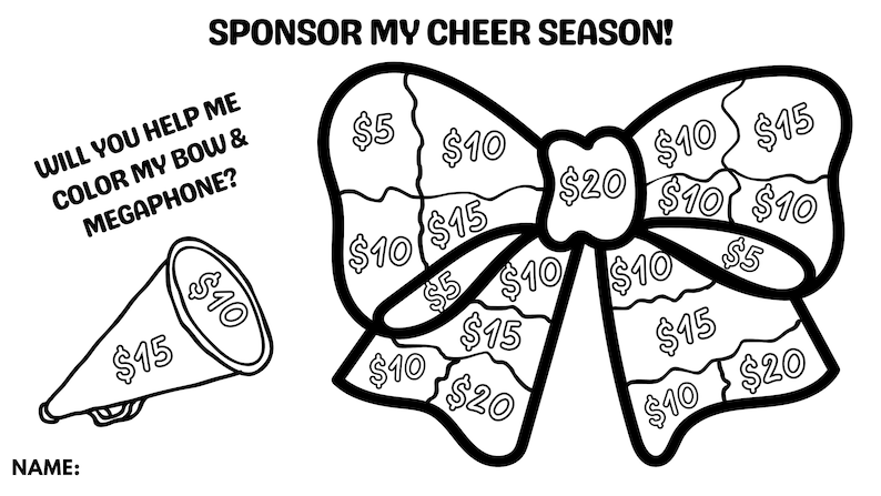 Cheer Season / Cheer / Cheerleading "color Me" Fundraiser - Sponsor My ...
