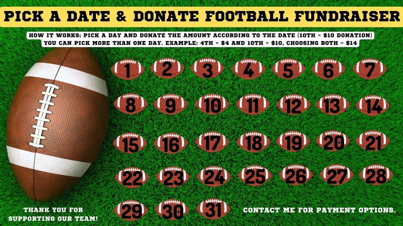 Football Fundraiser Flyers and Donation Templates for All Events and ...