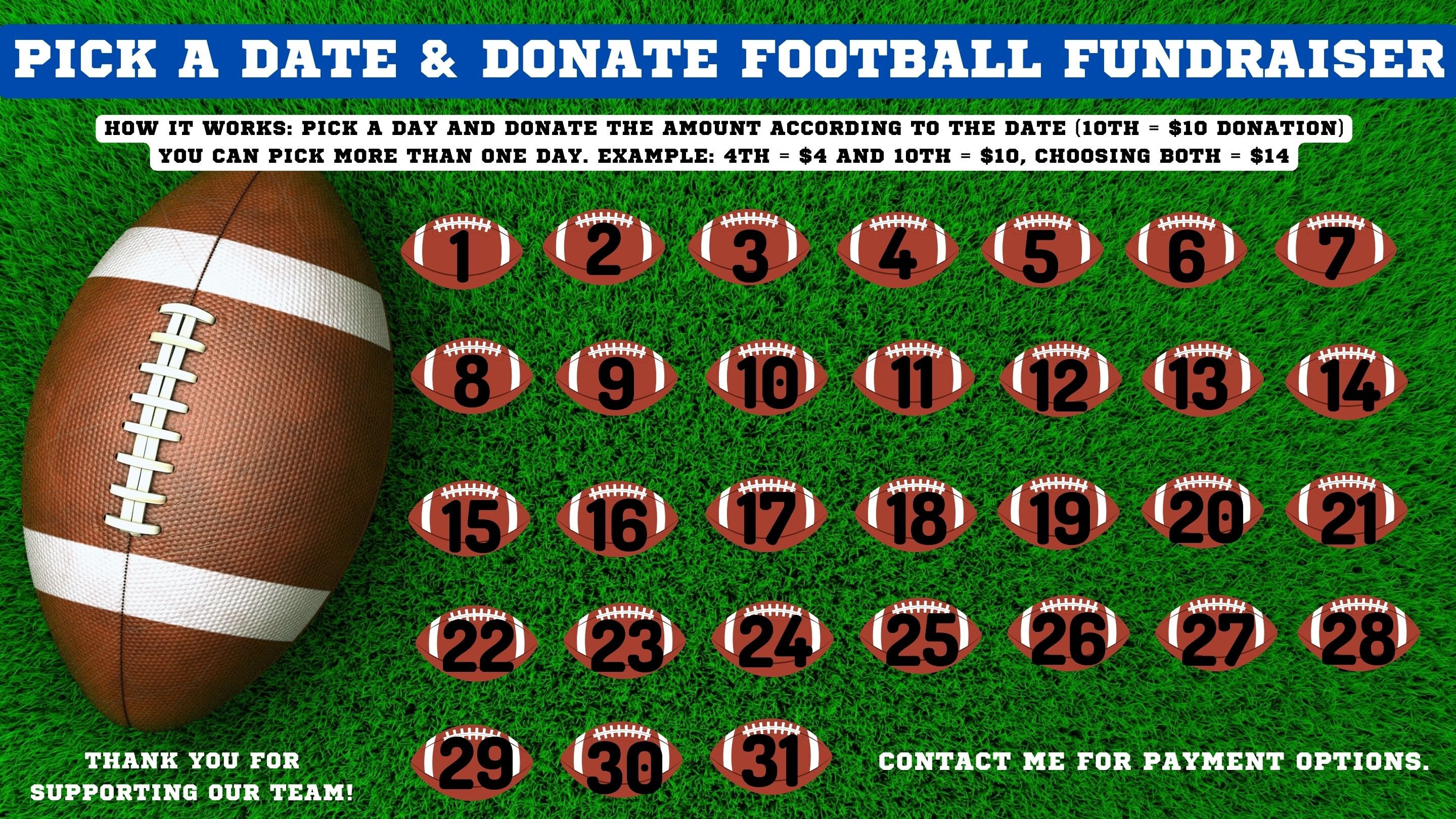 Football Fundraiser Flyers and Donation Templates for All Events and ...