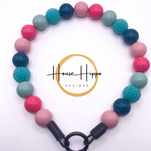 Flamingo Floaty Pool Party Beaded Dog Collar, Collar, Dog Collar, Dog ...